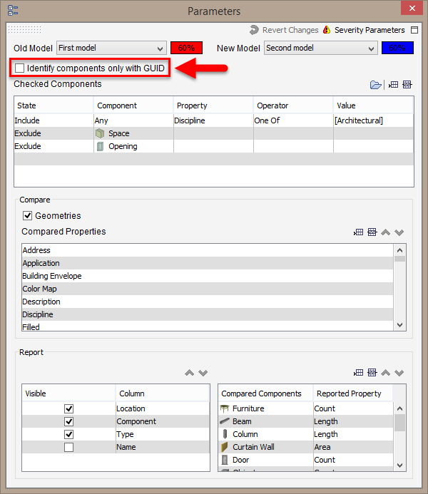 Solibri | New in SMC v9.7.15: Model Comparison Improvements