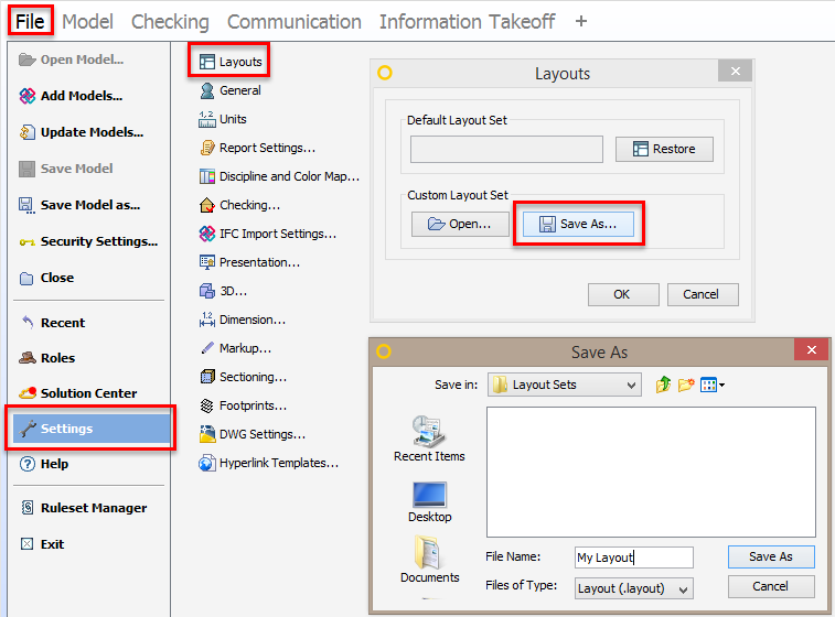 Solibri | Saving Custom Layouts in SMC